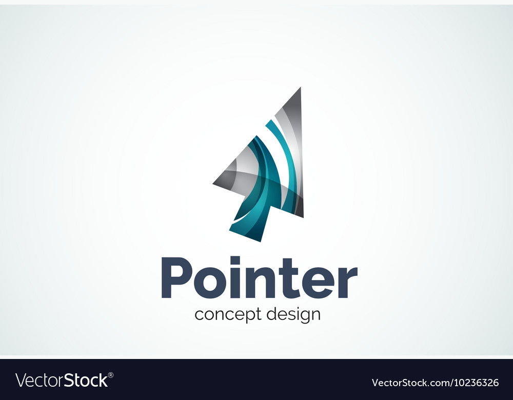 Cursor logo template mouse pointer and arrow Vector Image