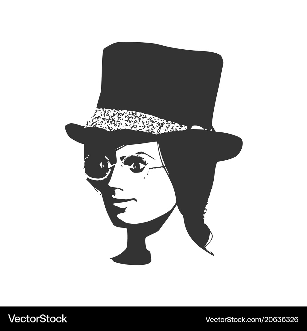 Extravagant woman portrait Royalty Free Vector Image