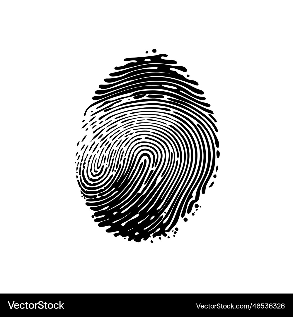 Fingerprint icon finger print identity symbol Vector Image