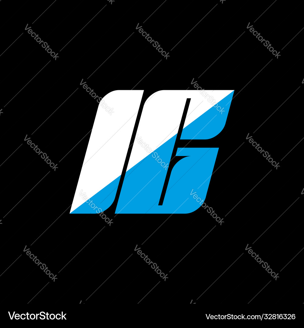 Ig letter logo design on black background Vector Image