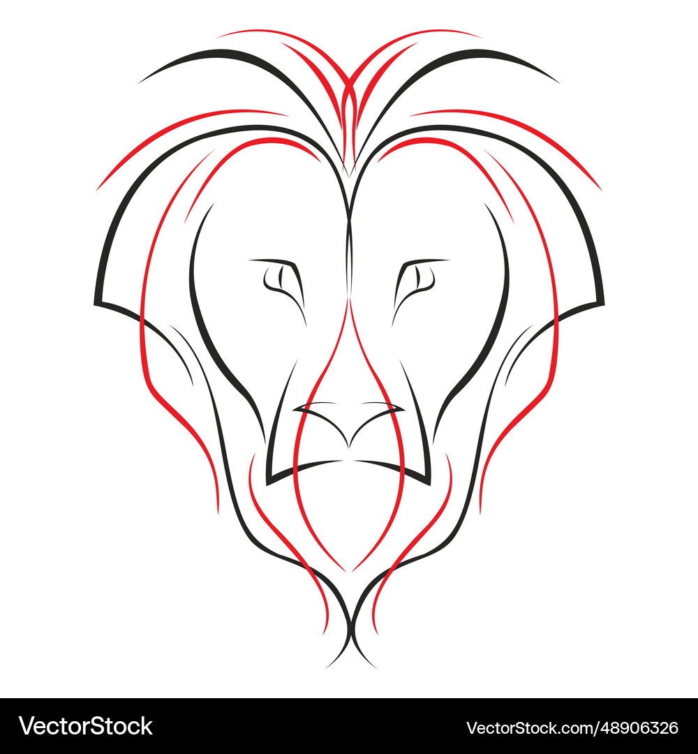 Lion muzzle Royalty Free Vector Image - VectorStock
