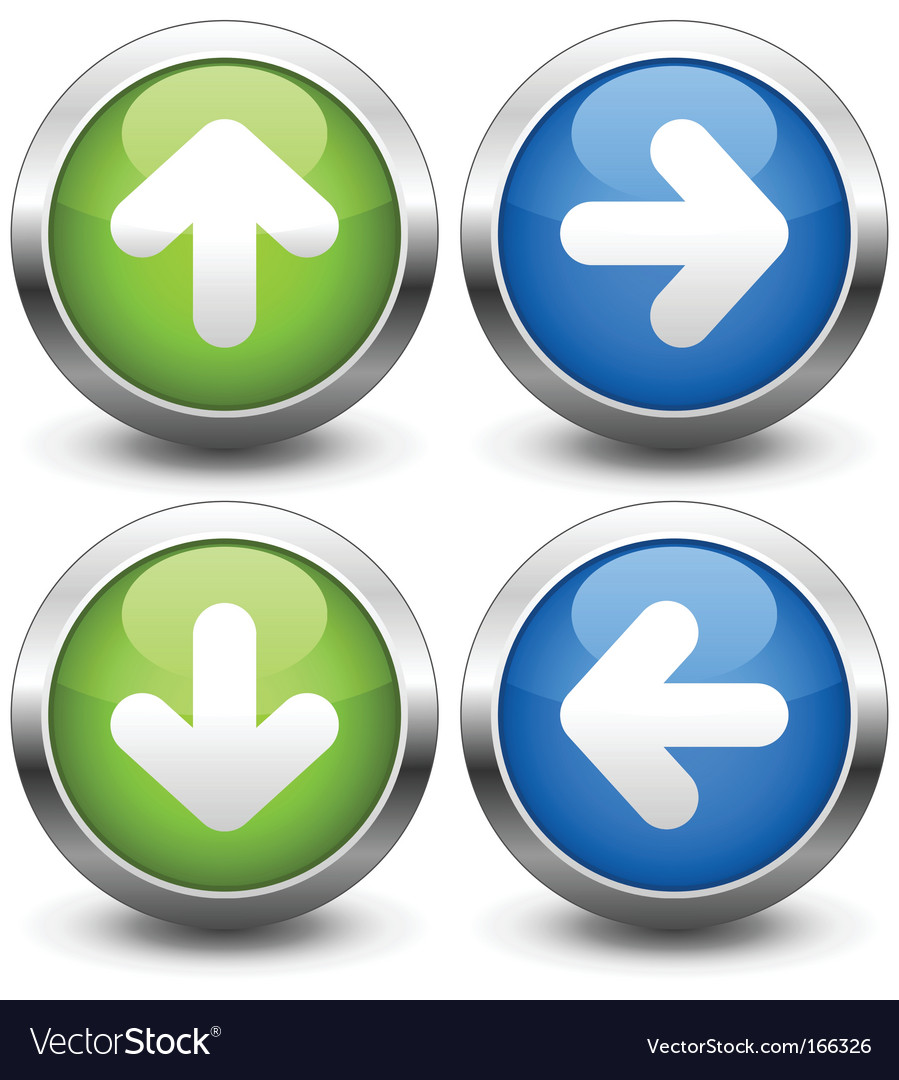 Navigation Buttons Royalty Free Vector Image VectorStock