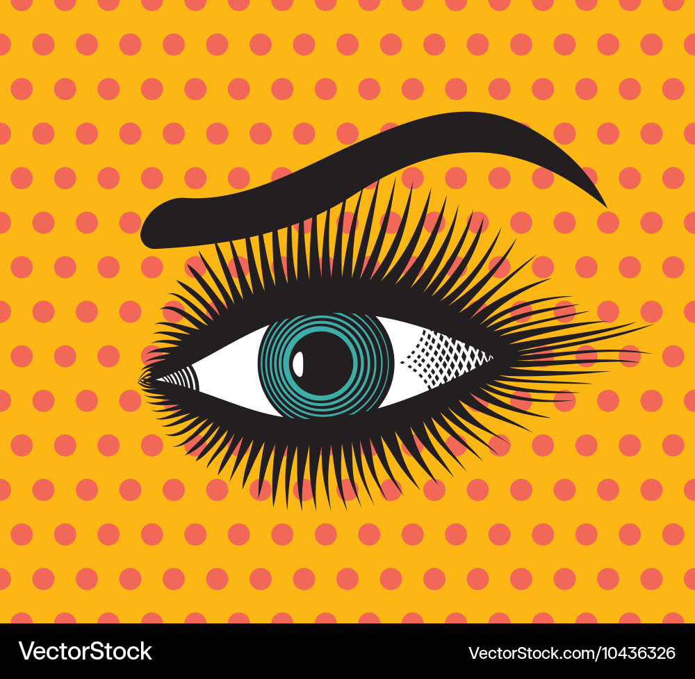 Oko pop art3 resize Royalty Free Vector Image - VectorStock