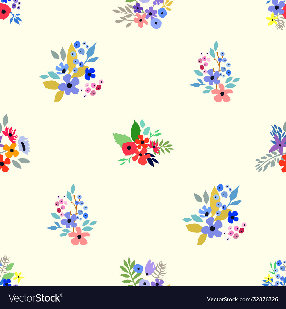 Seamless pattern floral design Royalty Free Vector Image