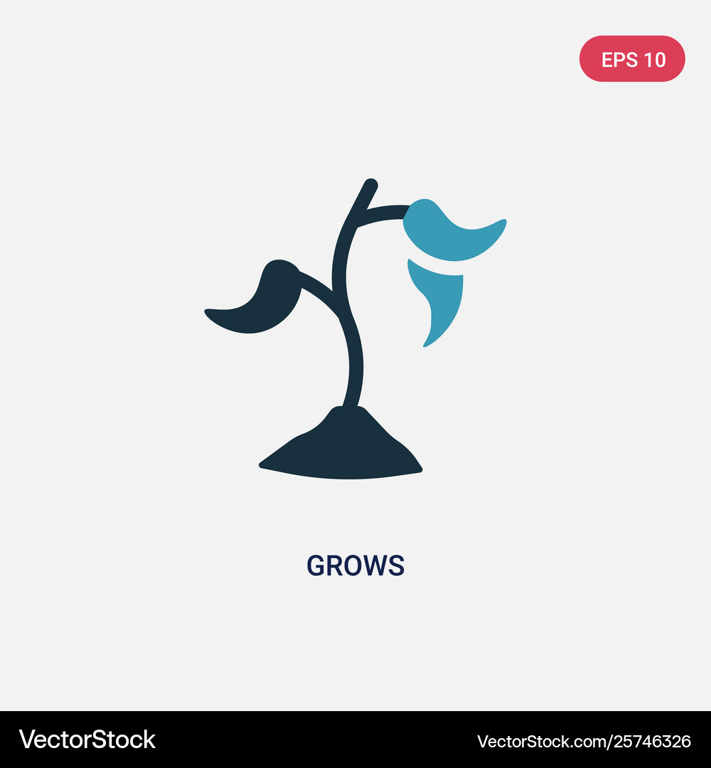 Two color grows icon from nature concept isolated Vector Image