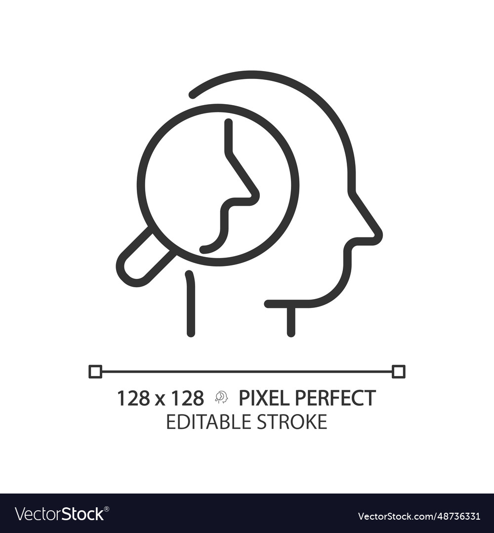 2d customizable thin linear black introspection Vector Image