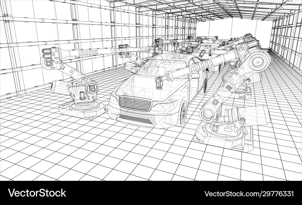 Assembly motor vehicle Royalty Free Vector Image