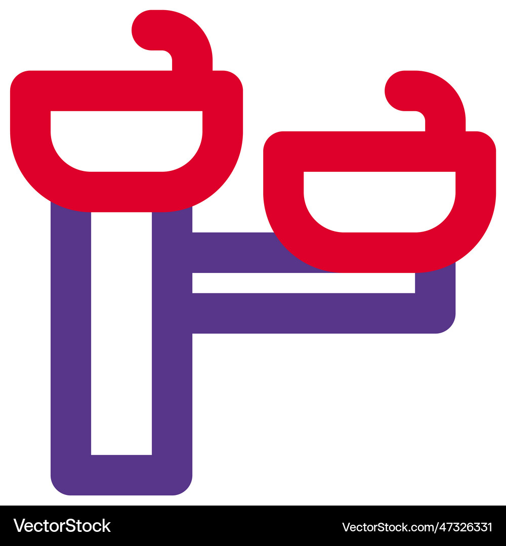 Basin of drinking water installed for public Vector Image