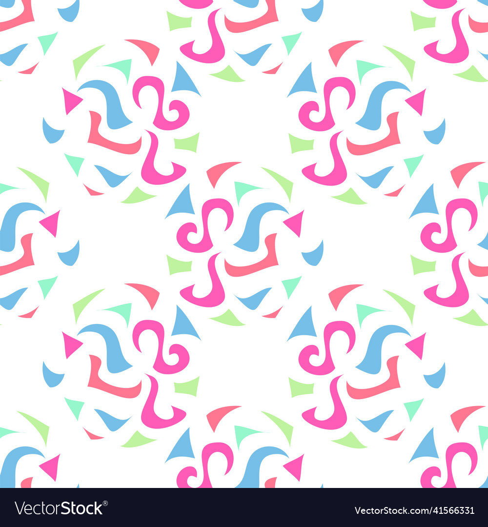 Cute multicolor party confetti repeat pattern Vector Image