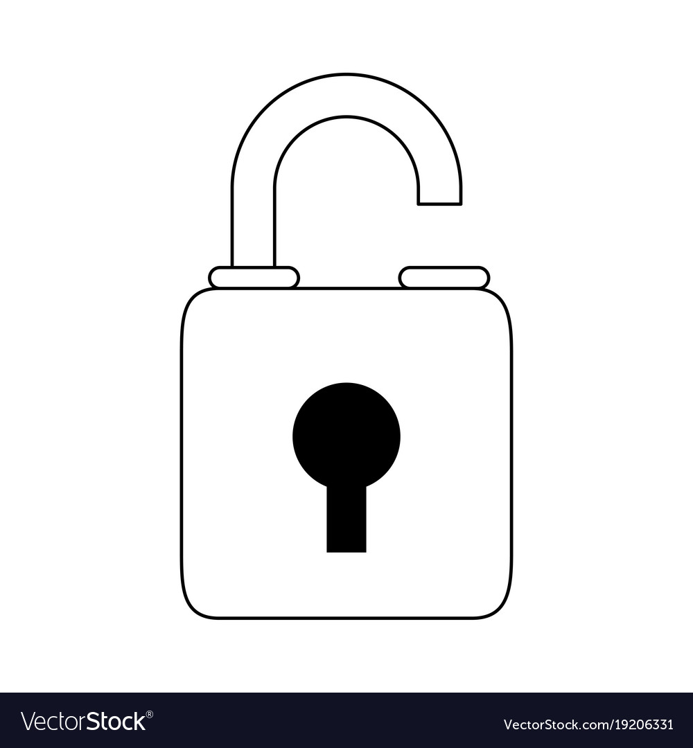 Padlock security symbol Royalty Free Vector Image