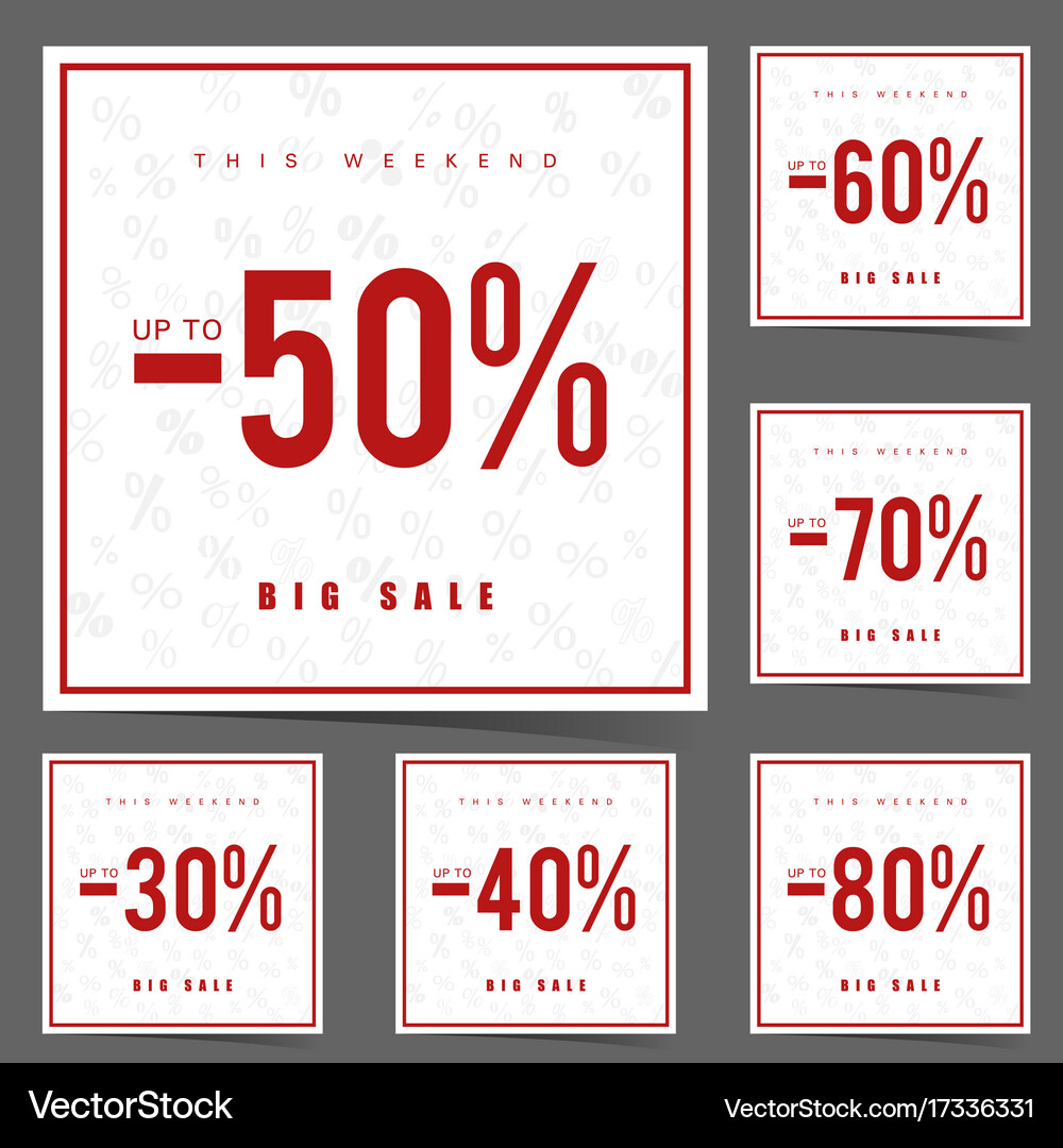 Sale poster this weekend in white Royalty Free Vector Image