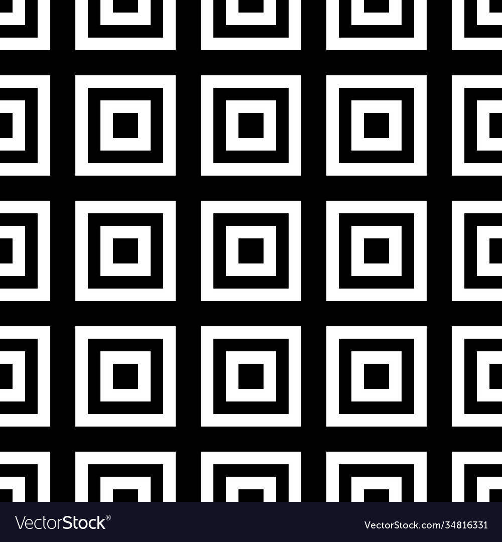 Seamless pattern with black and white squares Vector Image