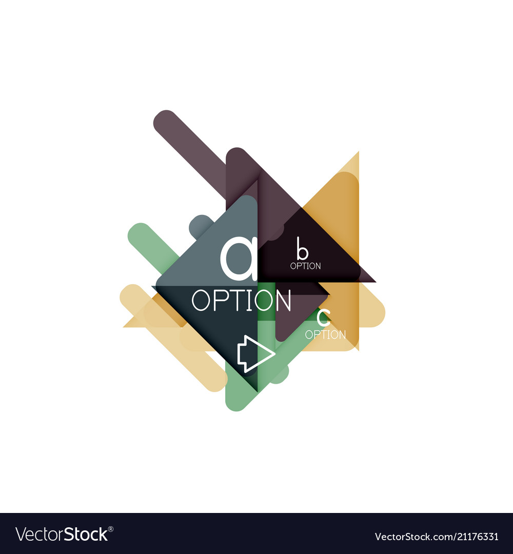 Triangle data visualization design option Vector Image