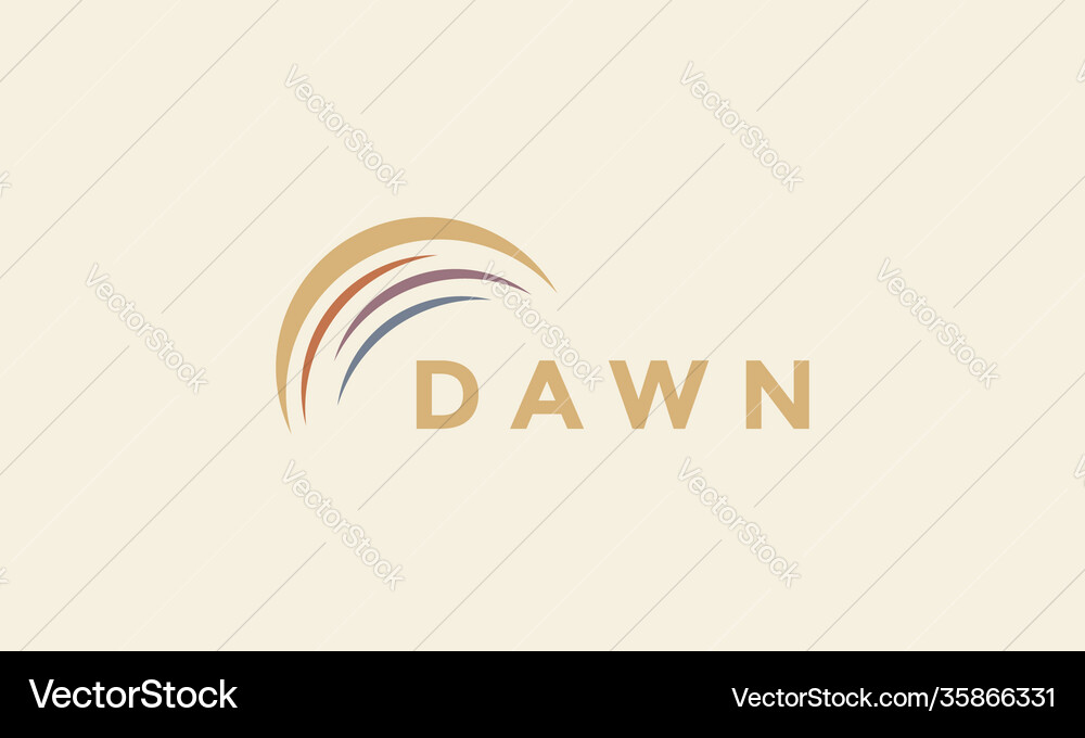 Vintage simple dawn logo symbol icon graphic Vector Image