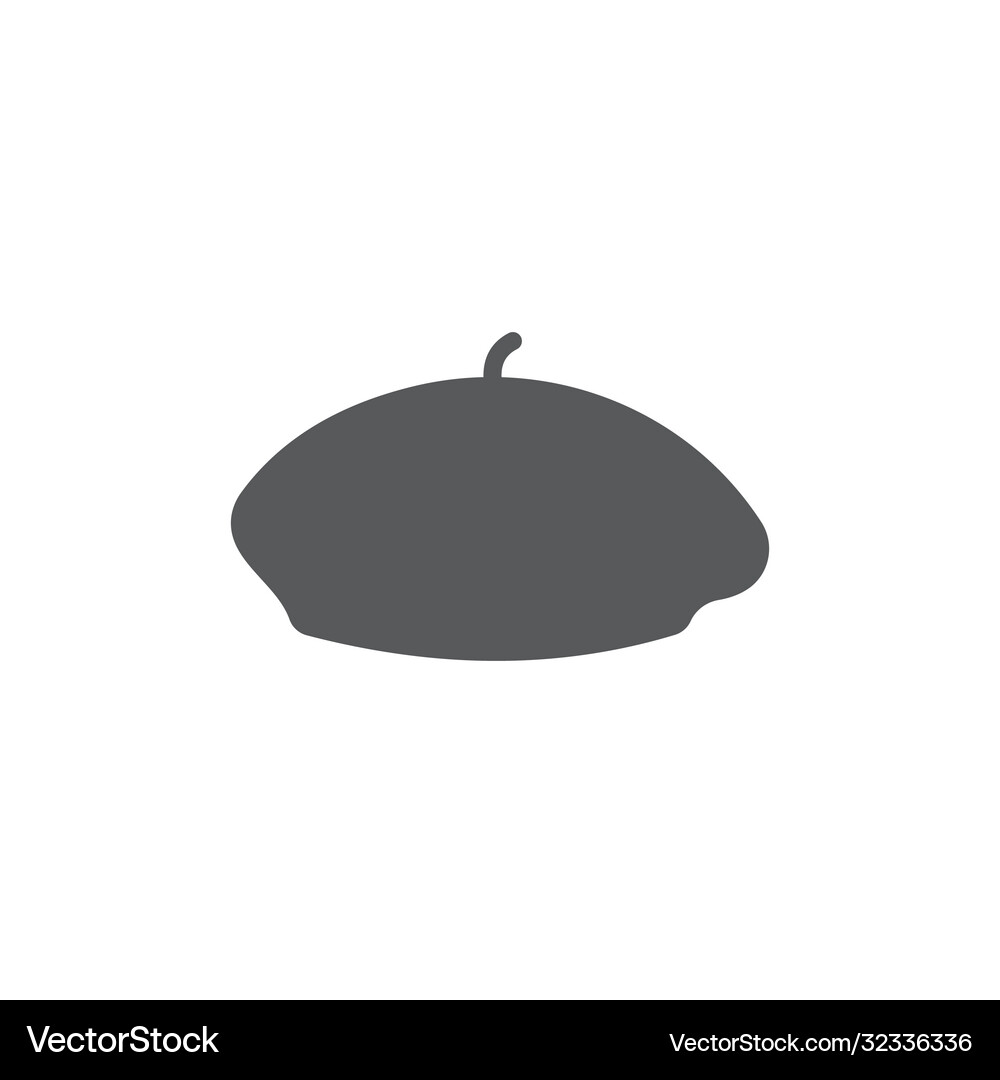Beret cap icon symbol isolated on white background