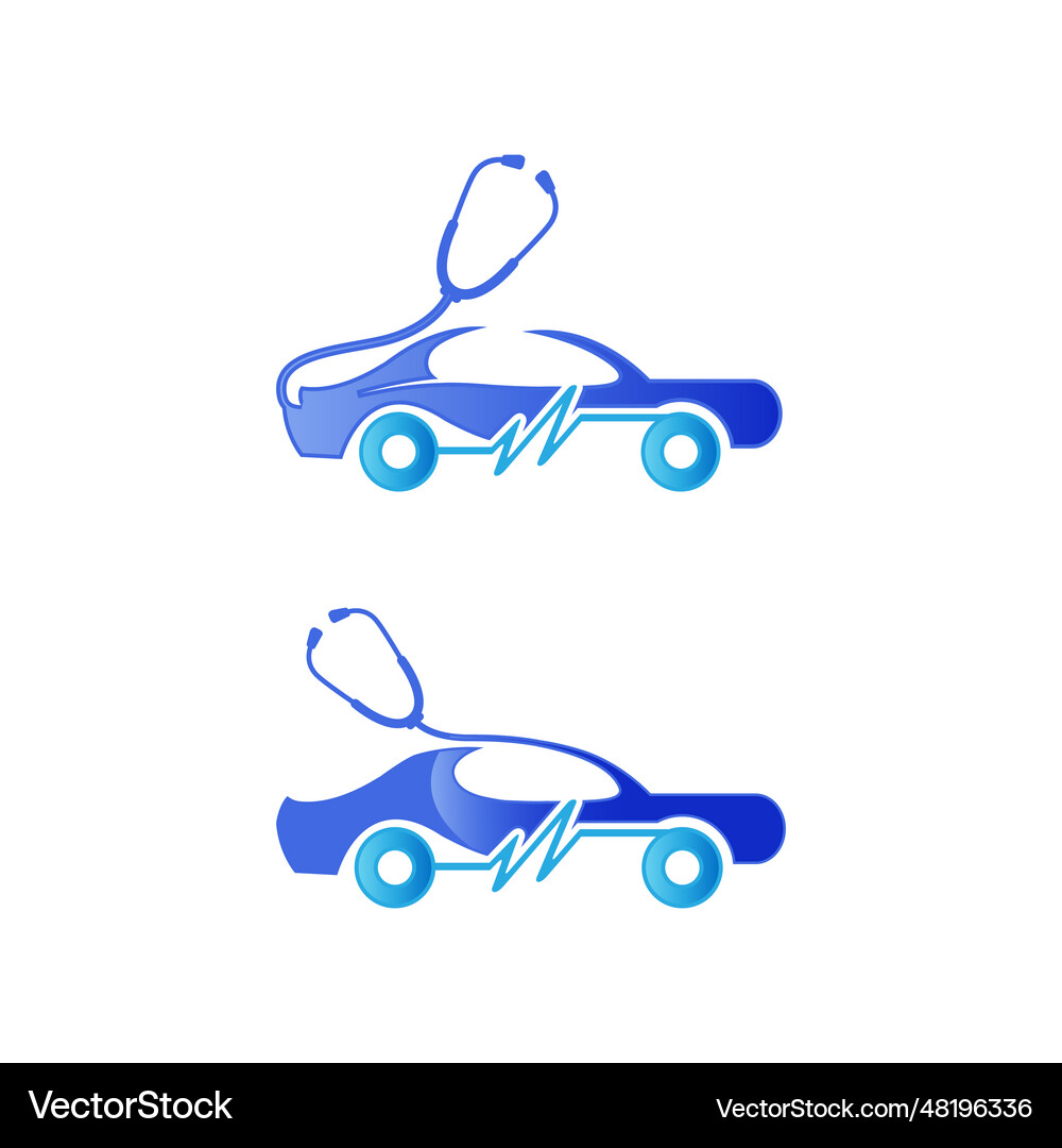Car doctor service logo design Royalty Free Vector Image
