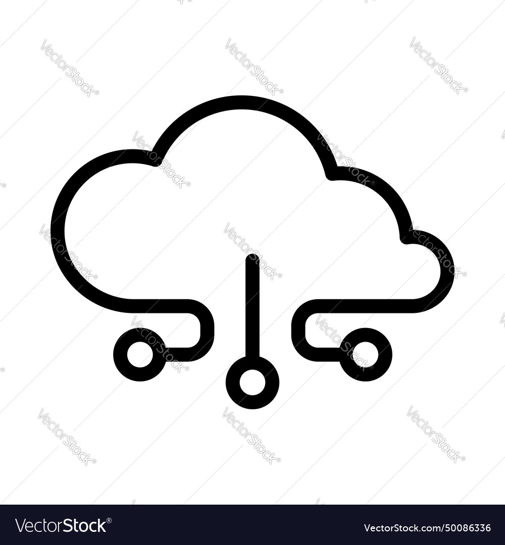 Cloud service icon computing Royalty Free Vector Image