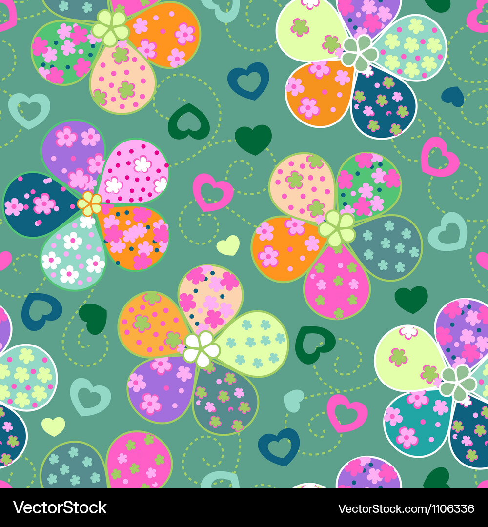 Colorful floral seamless background Royalty Free Vector