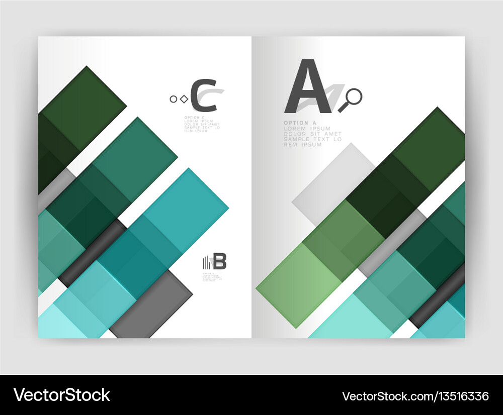 Colorful modern stripes business flyer Royalty Free Vector