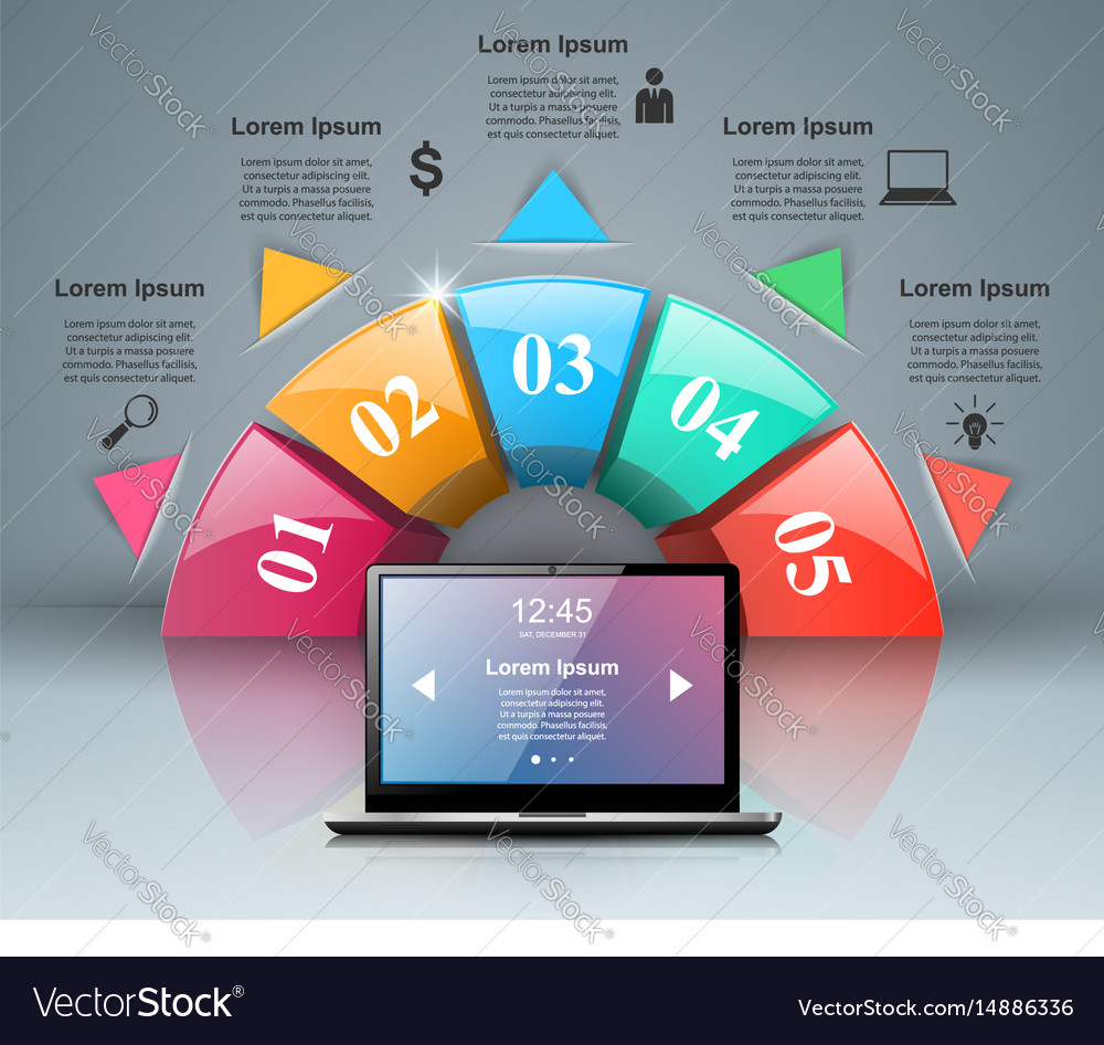 Device set realistic computer monitor laptop Vector Image Device set realistic computer monitor laptop Vector Image