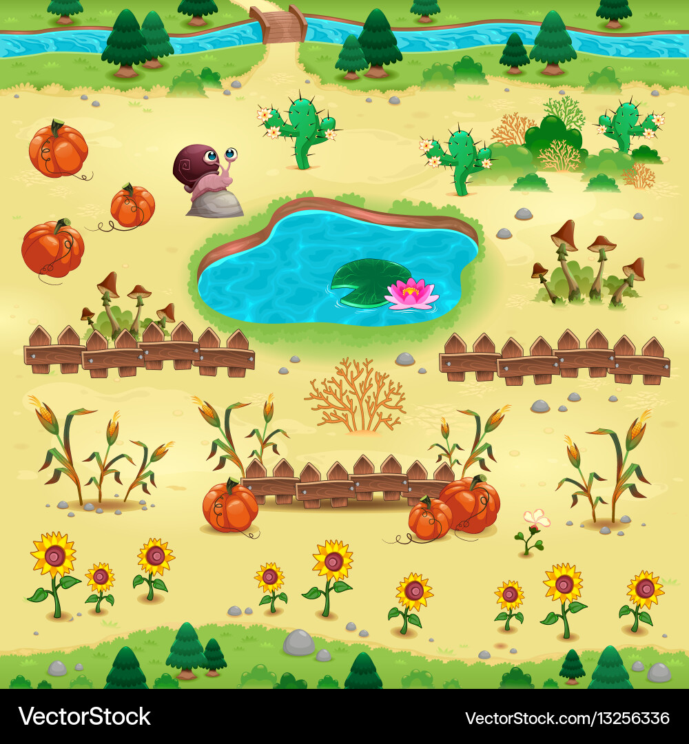 Natural tems for games and app Royalty Free Vector Image