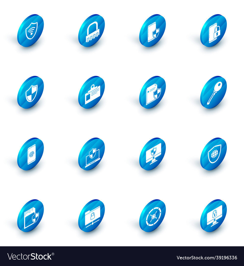 Set Safe Combination Lock Smartphone Royalty Free Vector