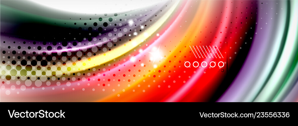 Smooth liquid blur wave background color flow Vector Image