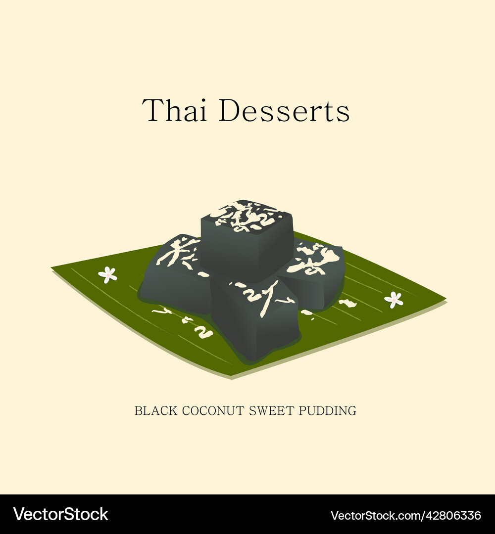 Thai-desserts2 Royalty Free Vector Image - VectorStock