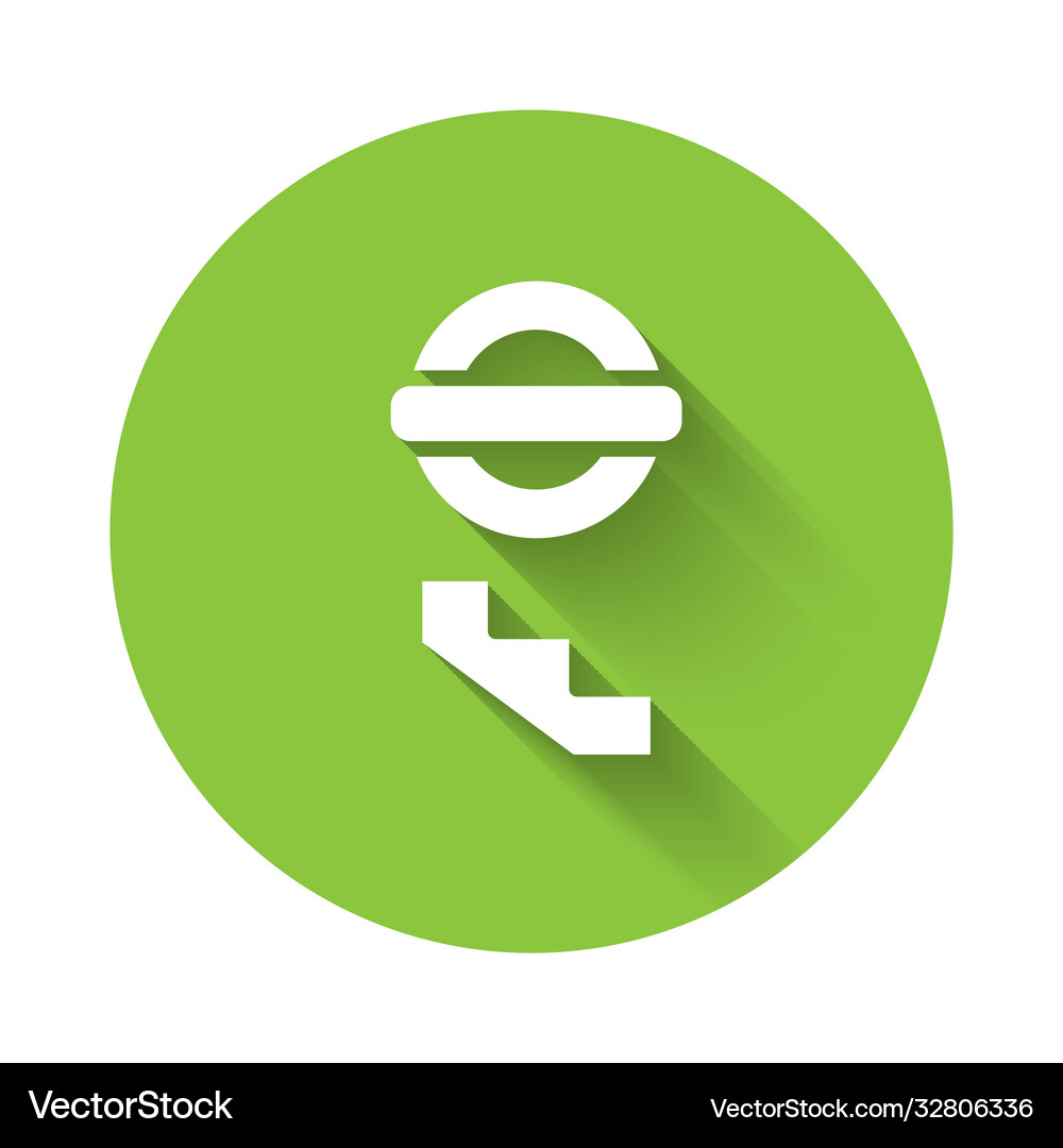 White london underground icon isolated with long Vector Image