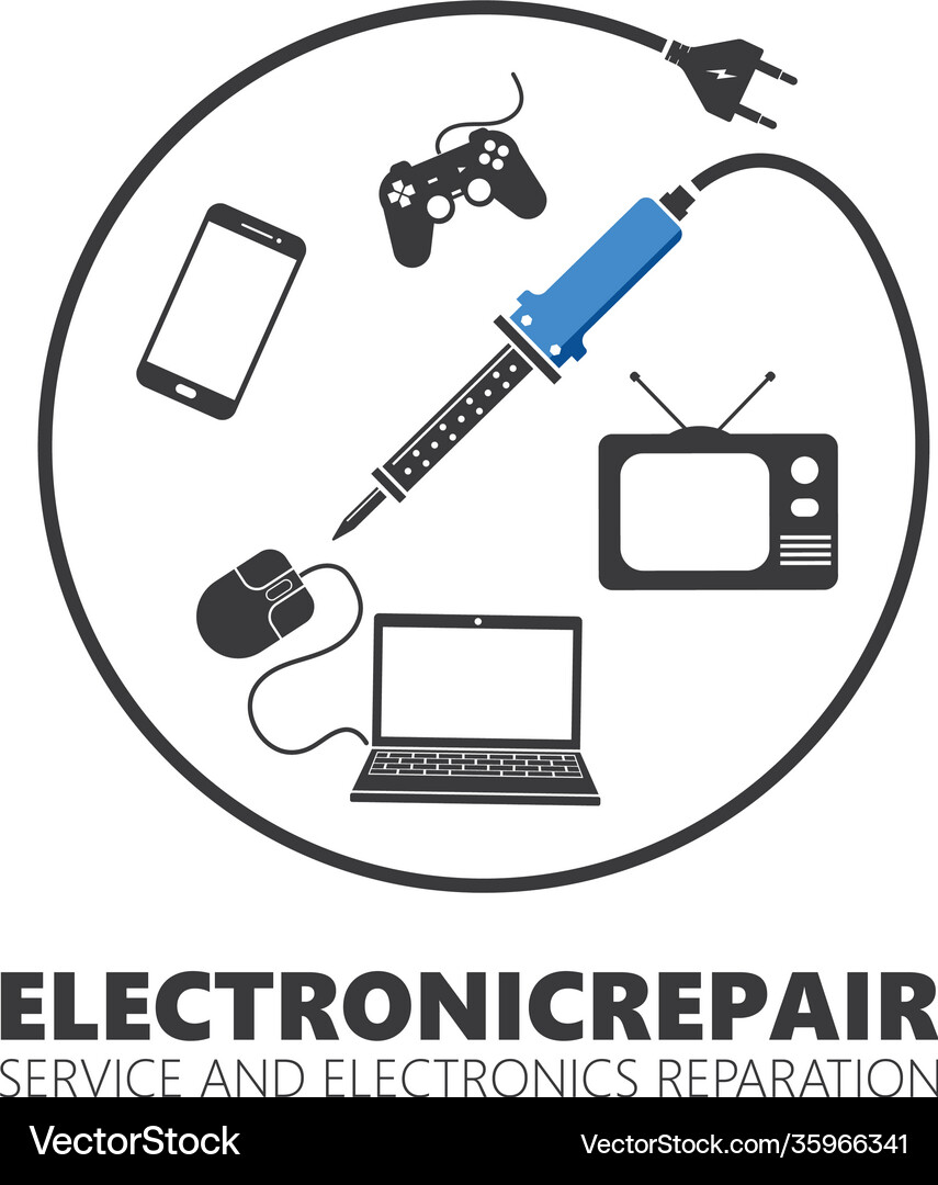 Electronic service and repair icon design Vector Image