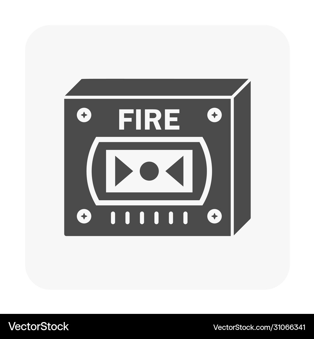 Fire alarm button Royalty Free Vector Image - VectorStock