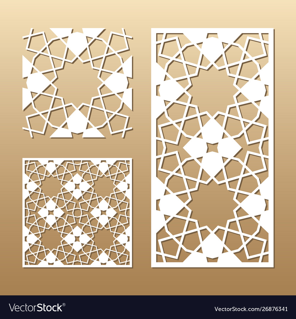 Laser cut panel Royalty Free Vector Image - VectorStock
