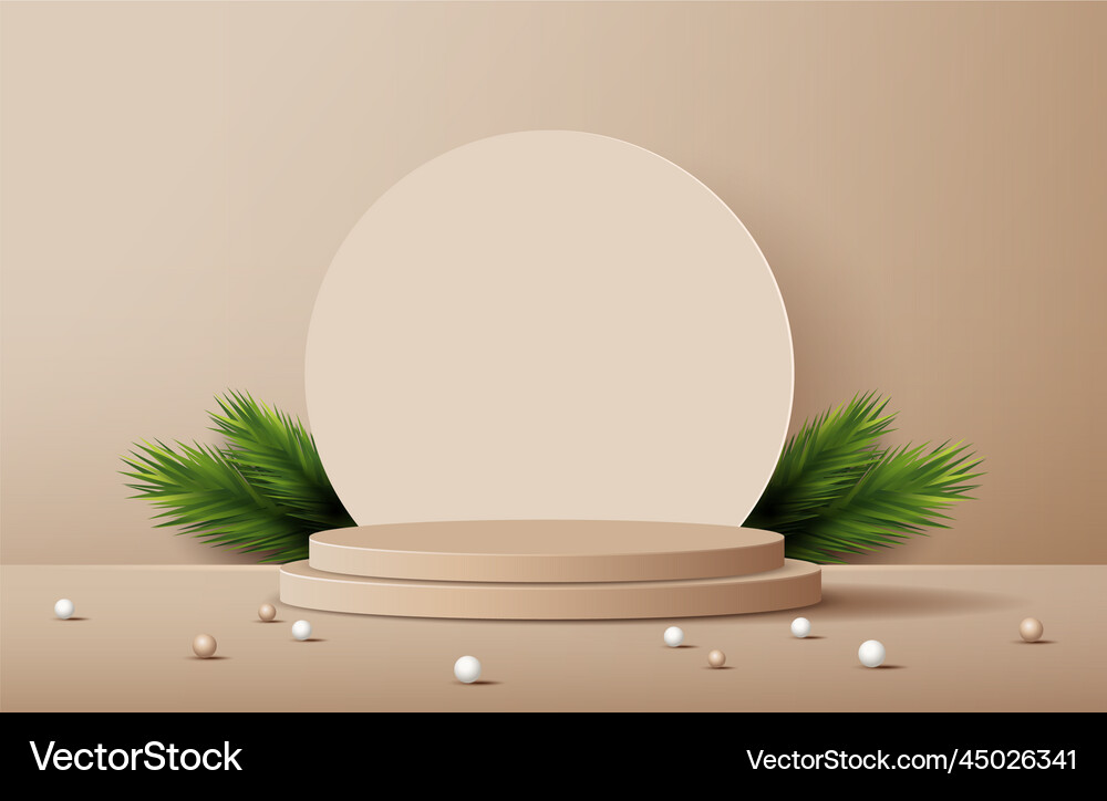 Podium shape for show cosmetic product display Vector Image