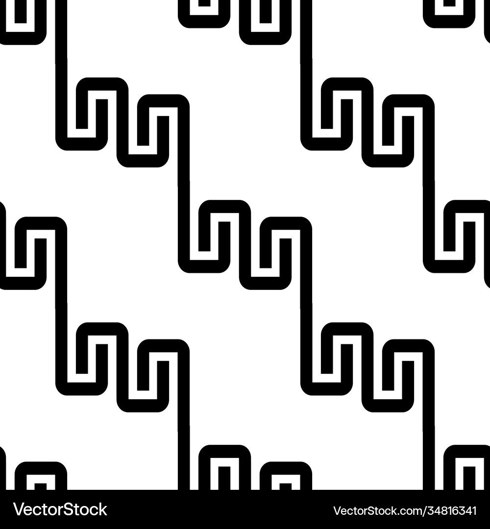 Seamless pattern with black zigzag lines Vector Image