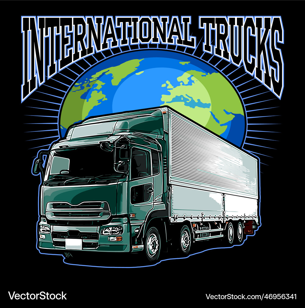 Truck art for graphic design Royalty Free Vector Image
