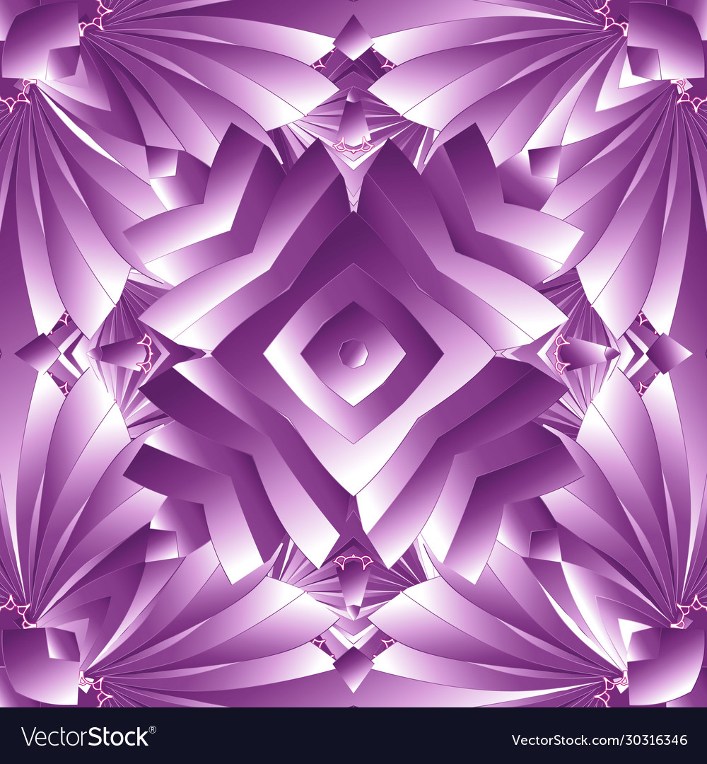 3d abstract modern seamless pattern floral Vector Image