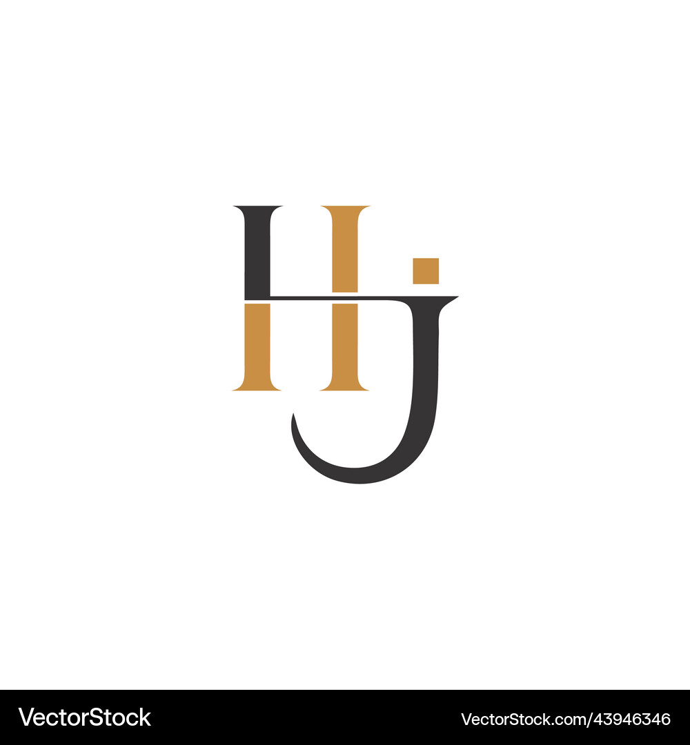 Alphabet initials logo jh hj j and h Royalty Free Vector