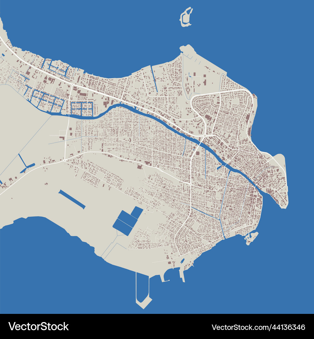 Belize map detailed map of city Royalty Free Vector Image