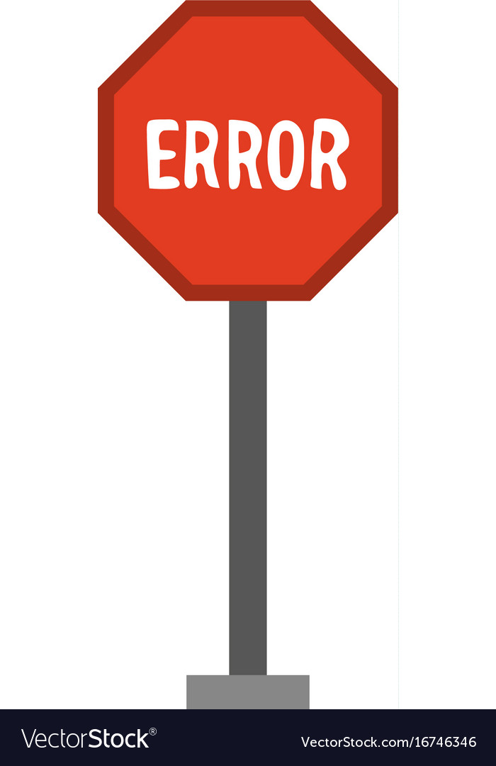 Error sign icon image Royalty Free Vector Image