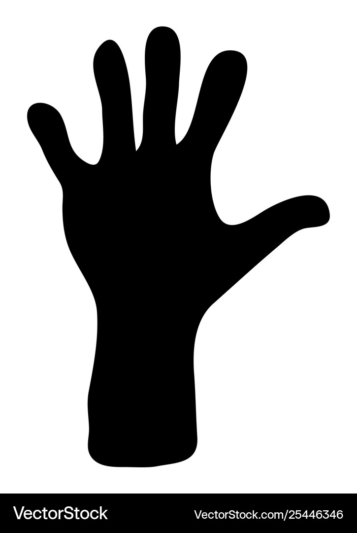 Hand gesture silhouette symbol icon design Vector Image