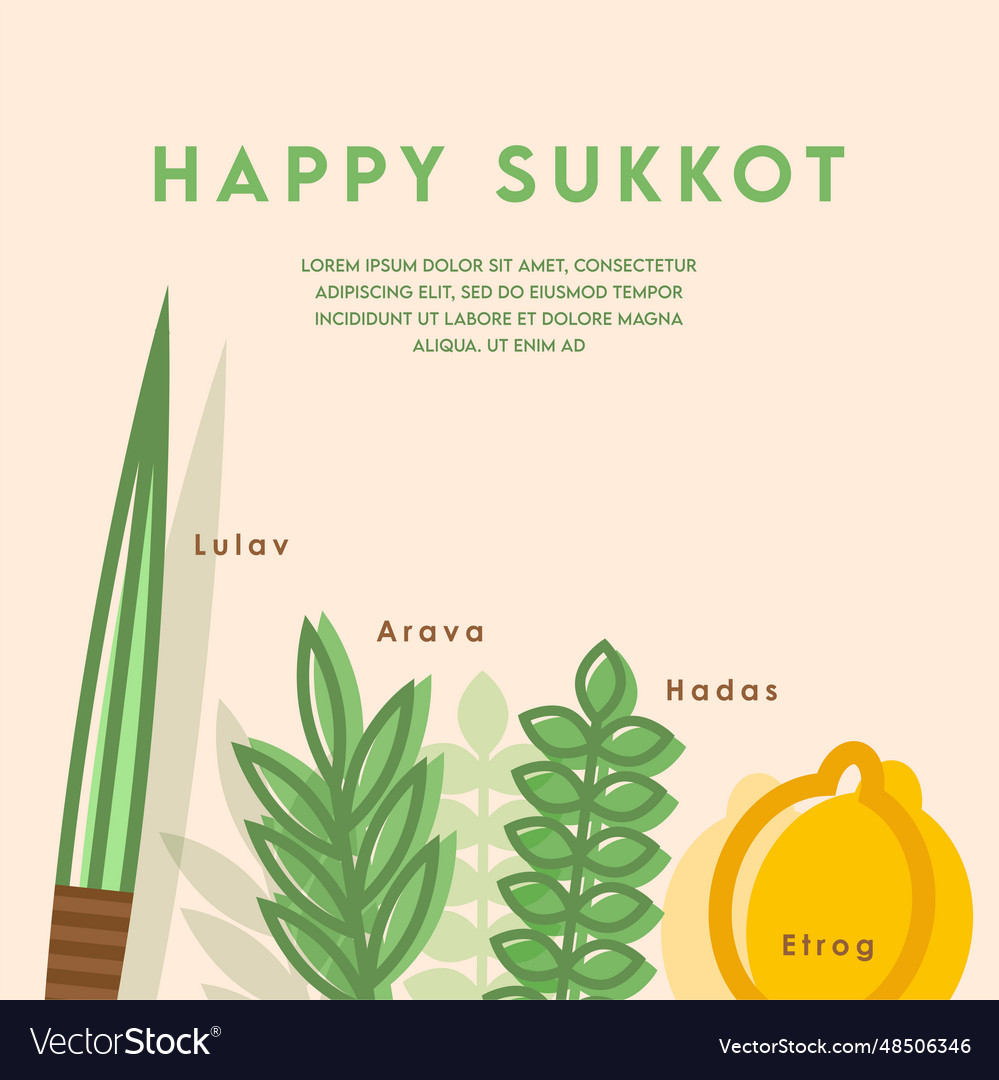 Happy sukkot- template poster banner jewish Vector Image