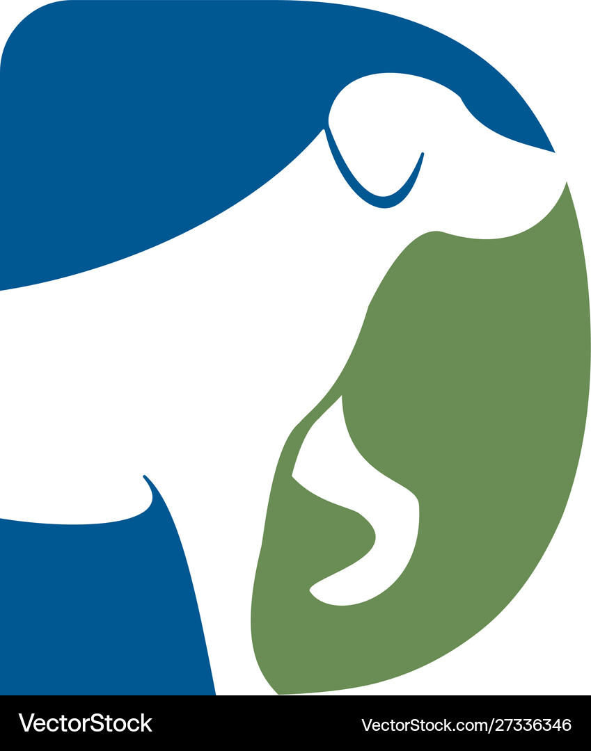 Letter d and dog head logo design Royalty Free Vector Image