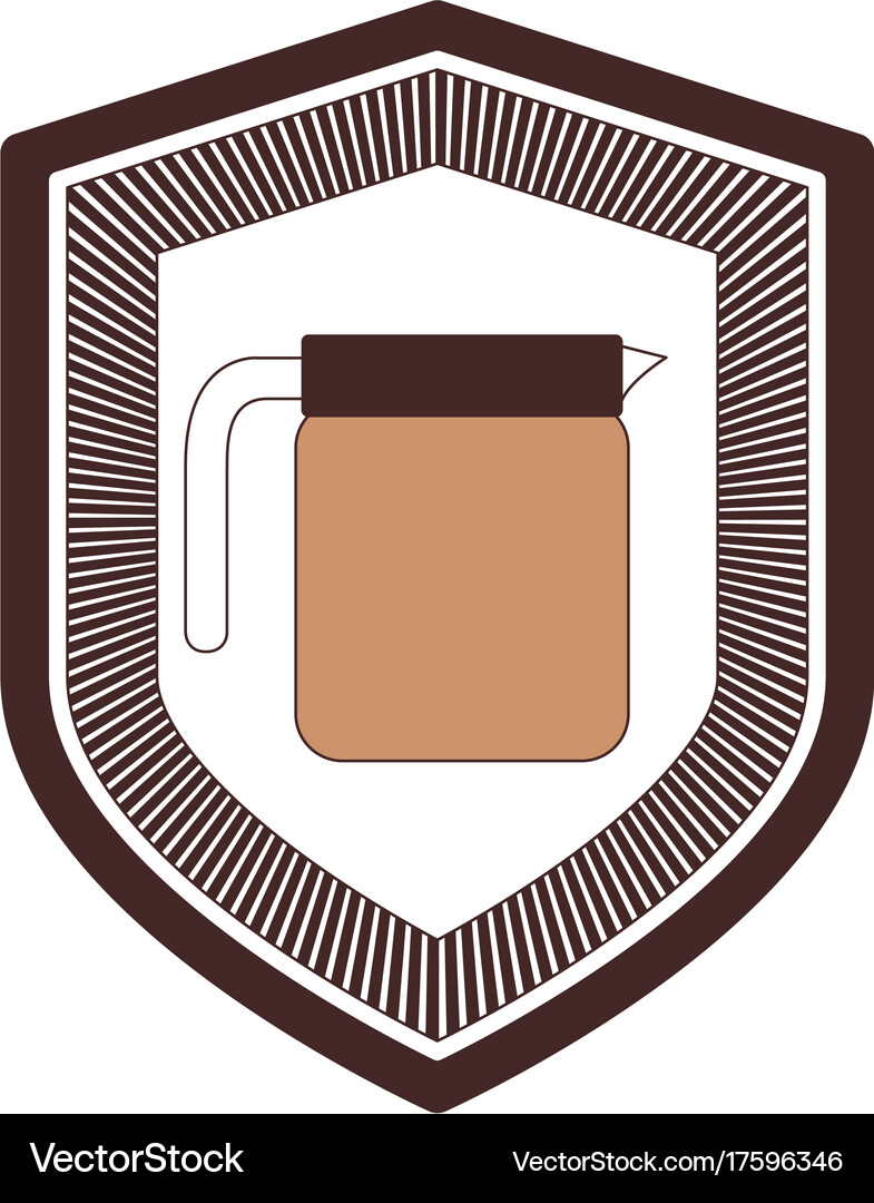 Logo shield decorative of classic glass jar Vector Image