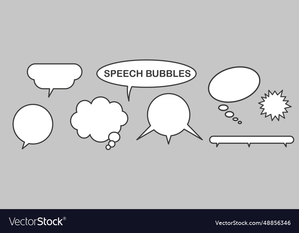 Networking bubbles for comics various Royalty Free Vector
