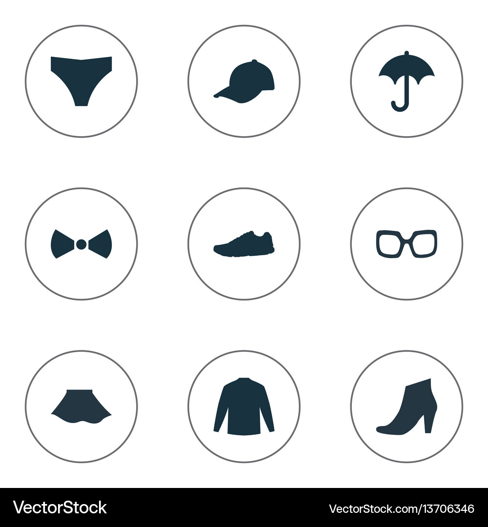 Set of simple wardrobe icons Royalty Free Vector Image