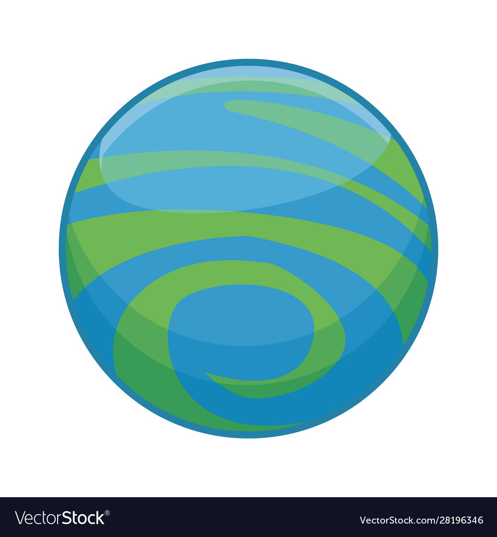 Space planet icon flat design Royalty Free Vector Image