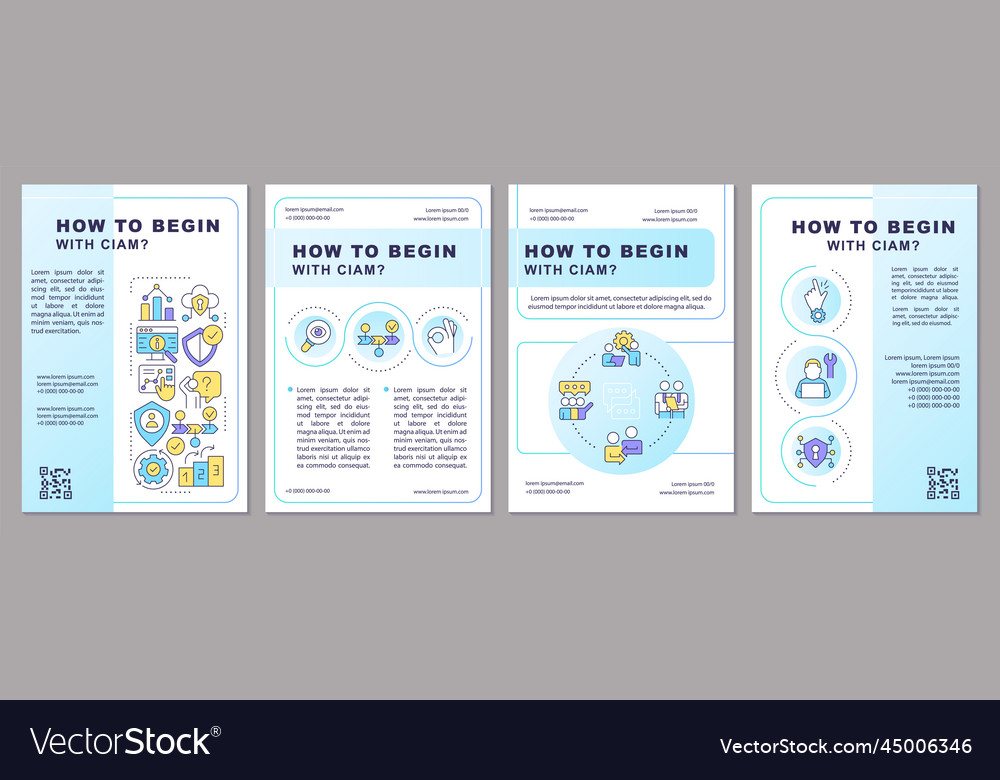 Starting with ciam blue brochure template Vector Image Starting with ciam blue brochure template Vector Image