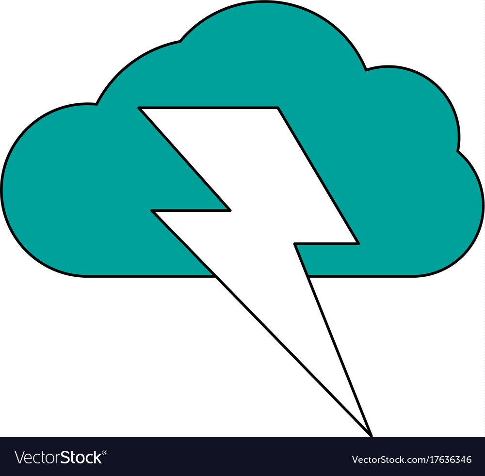 Storm electric cloud Royalty Free Vector Image
