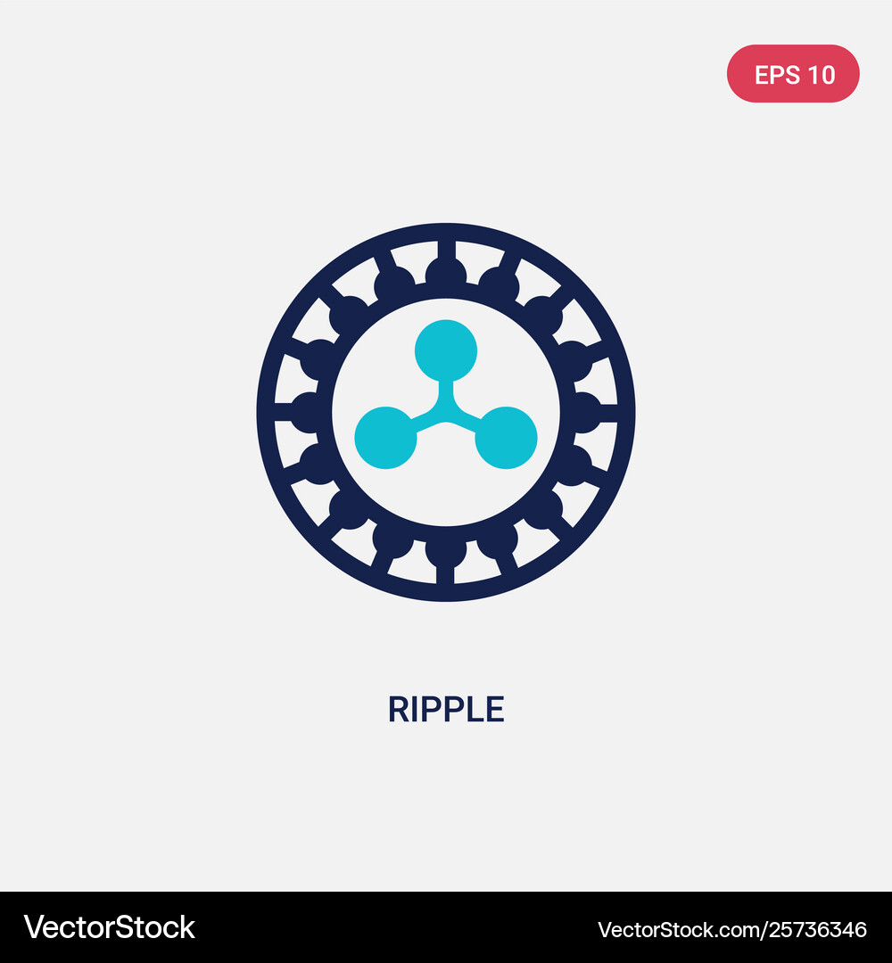 Two color ripple icon from cryptocurrency economy Vector Image