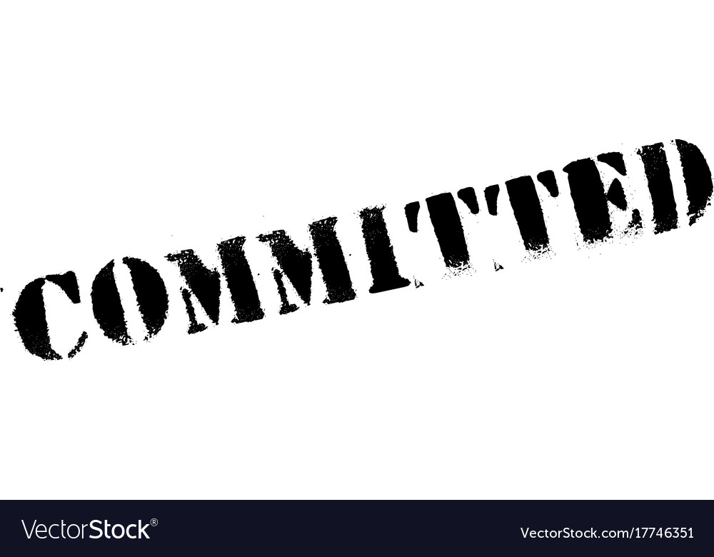 Committed rubber stamp Royalty Free Vector Image